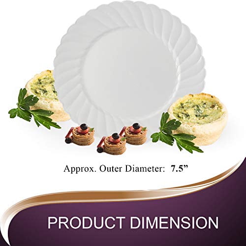 Elegant Disposable Plastic Heavy Duty Dinnerware Sets, Flared Plastic ...