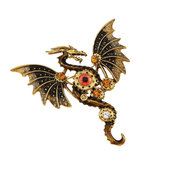 Elegant Dragon Inspired Brooch for Everyday Wear Sturdy Metal Pin ...