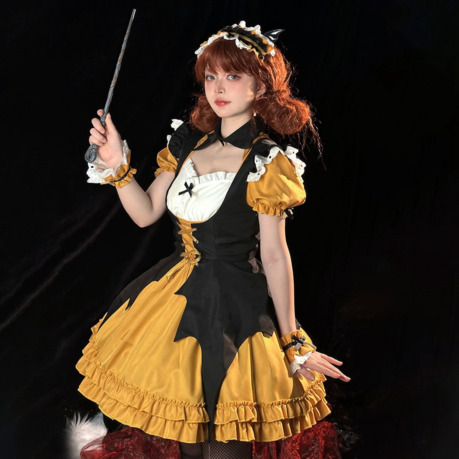 Elegant Dress Halloween Gothic Lolita Outfit Role Play Performance Cute ...