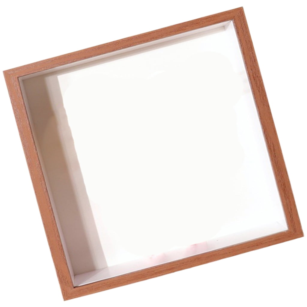 Elegant Dried Flower Display Frame, Natural Wood Finish Square with ...