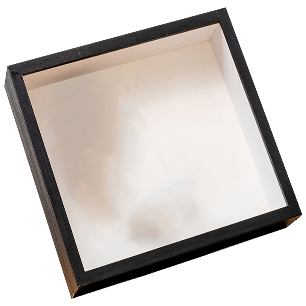 Elegant Dried Flower Display Frame, Natural Wood Finish Square with ...