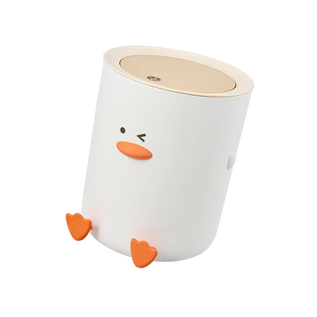 Elegant Duck Trash Can With Press Lid Home Decorative Gabage Bin For ...