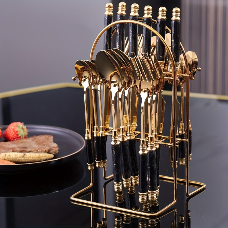 Elegant & Durable 24-Pc Stainless Steel Cutlery Set - Service for 6 ...