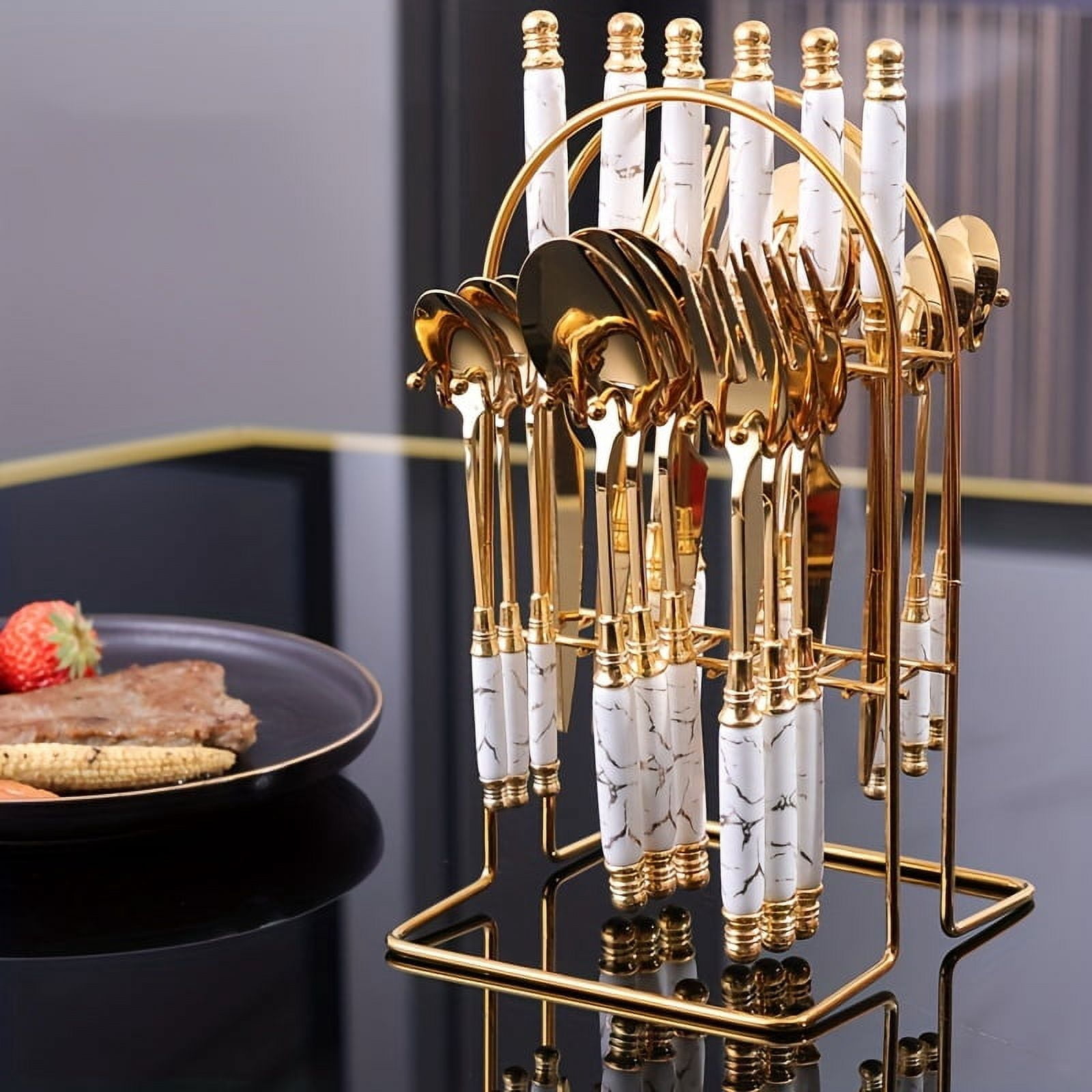 Elegant & Durable 24-Pc Stainless Steel Cutlery Set - Service for 6 ...