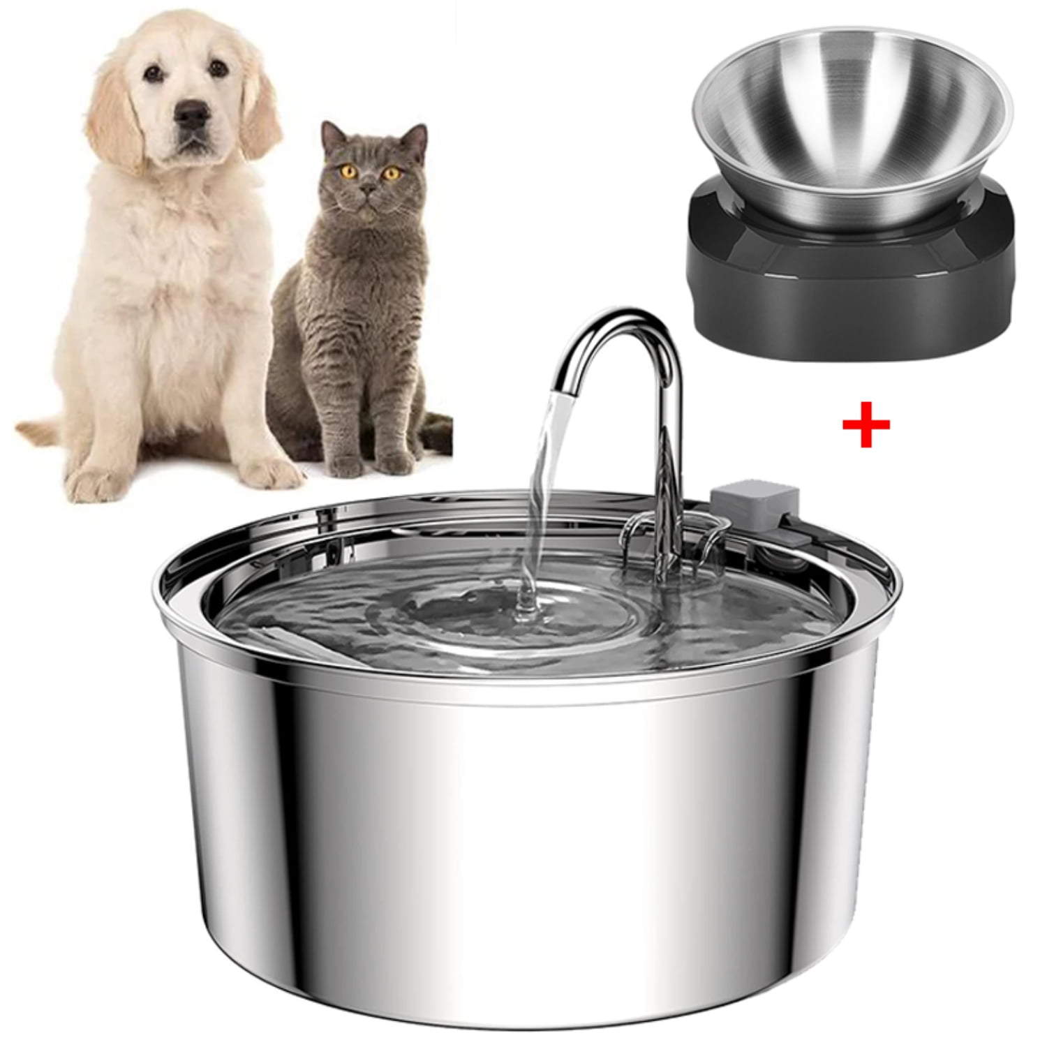 Elegant and Efficient 3.2L Stainless Steel Automatic Pet Water Fountain ...