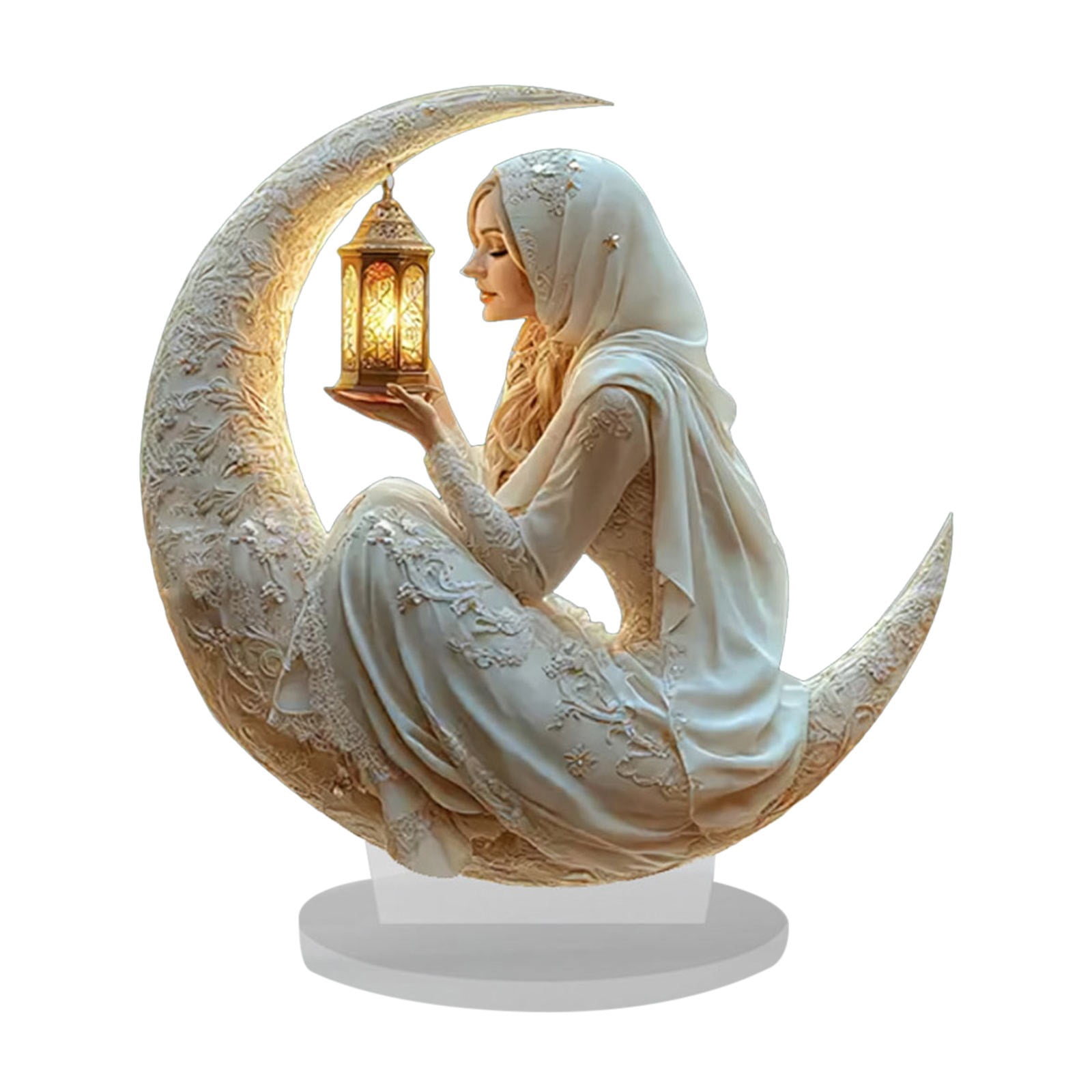 Elegant Eid Desktop Ornament, 2D Eid Sign Ornaments for Eid Decorations ...
