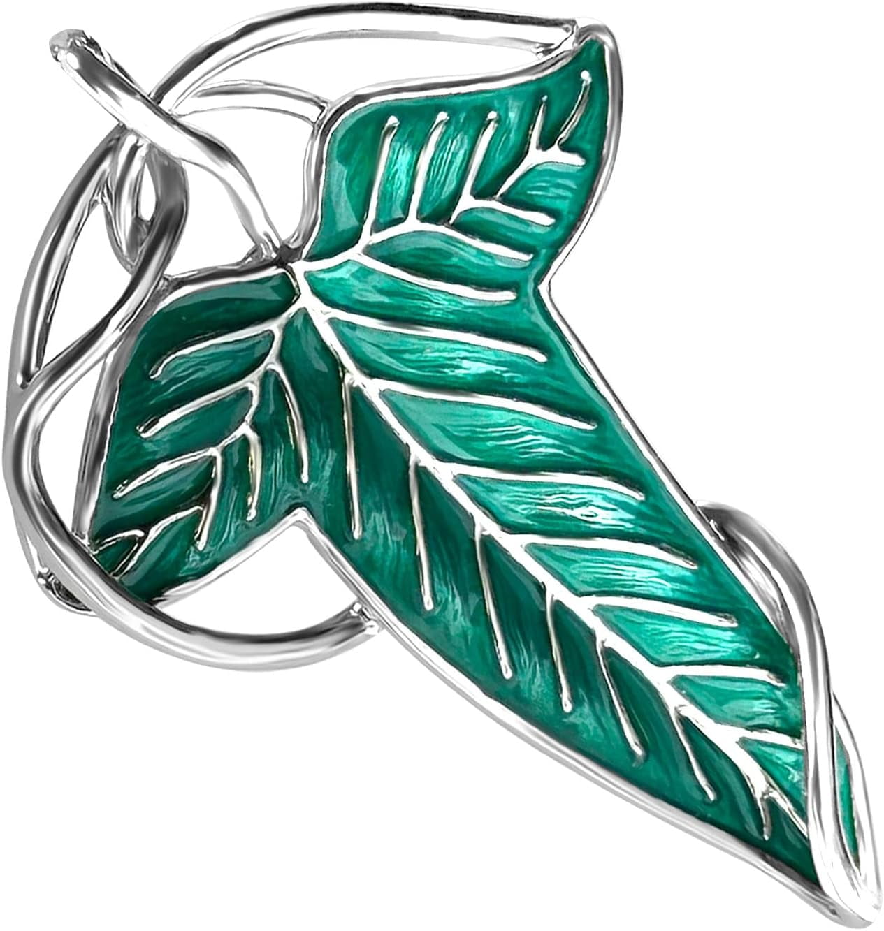 Elegant Elven Green Tree Leaf Enamel Pins Brooch For Women Men,Cosplay ...