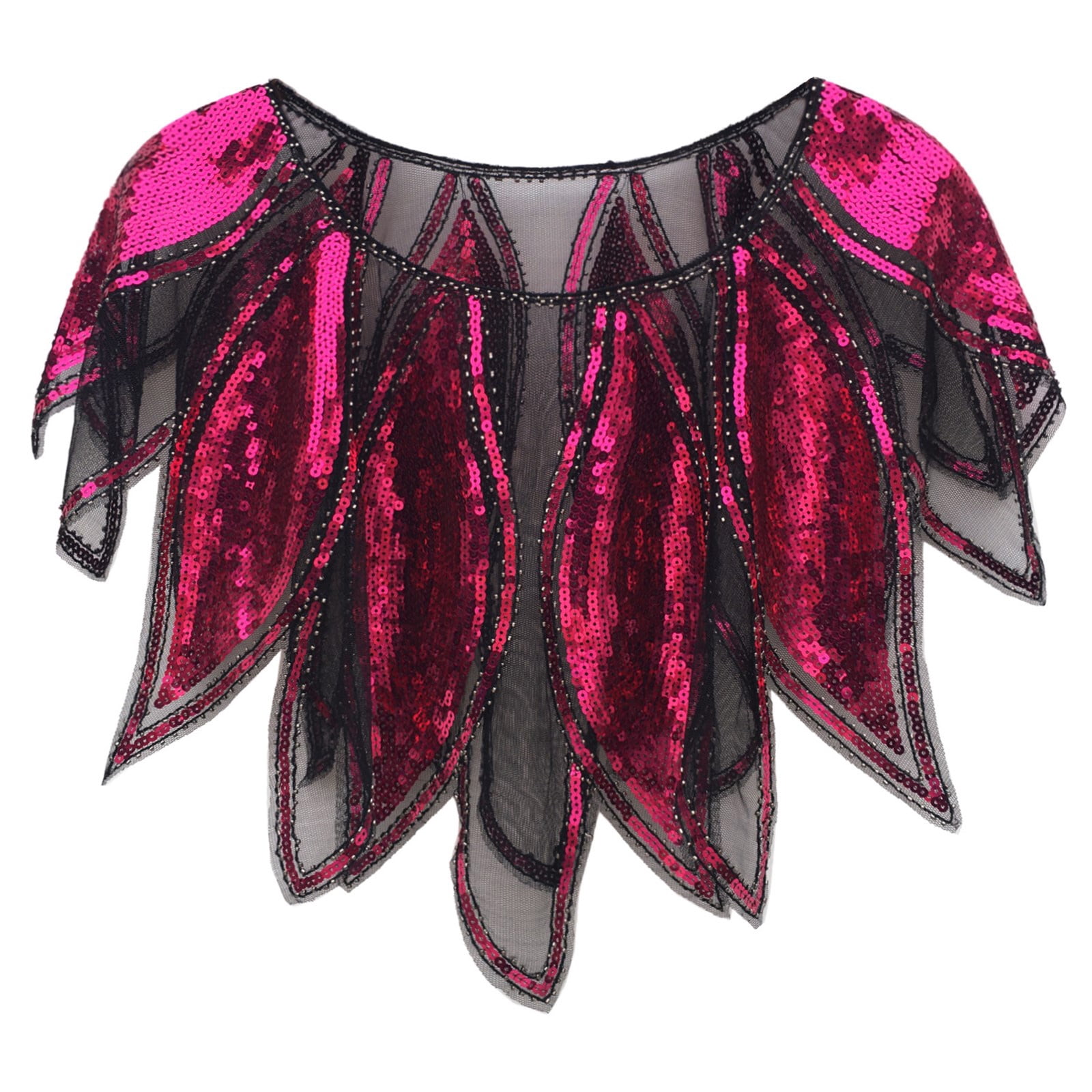 Elegant Embroidered Capes With Sequins Decoration Breathable Meshes ...
