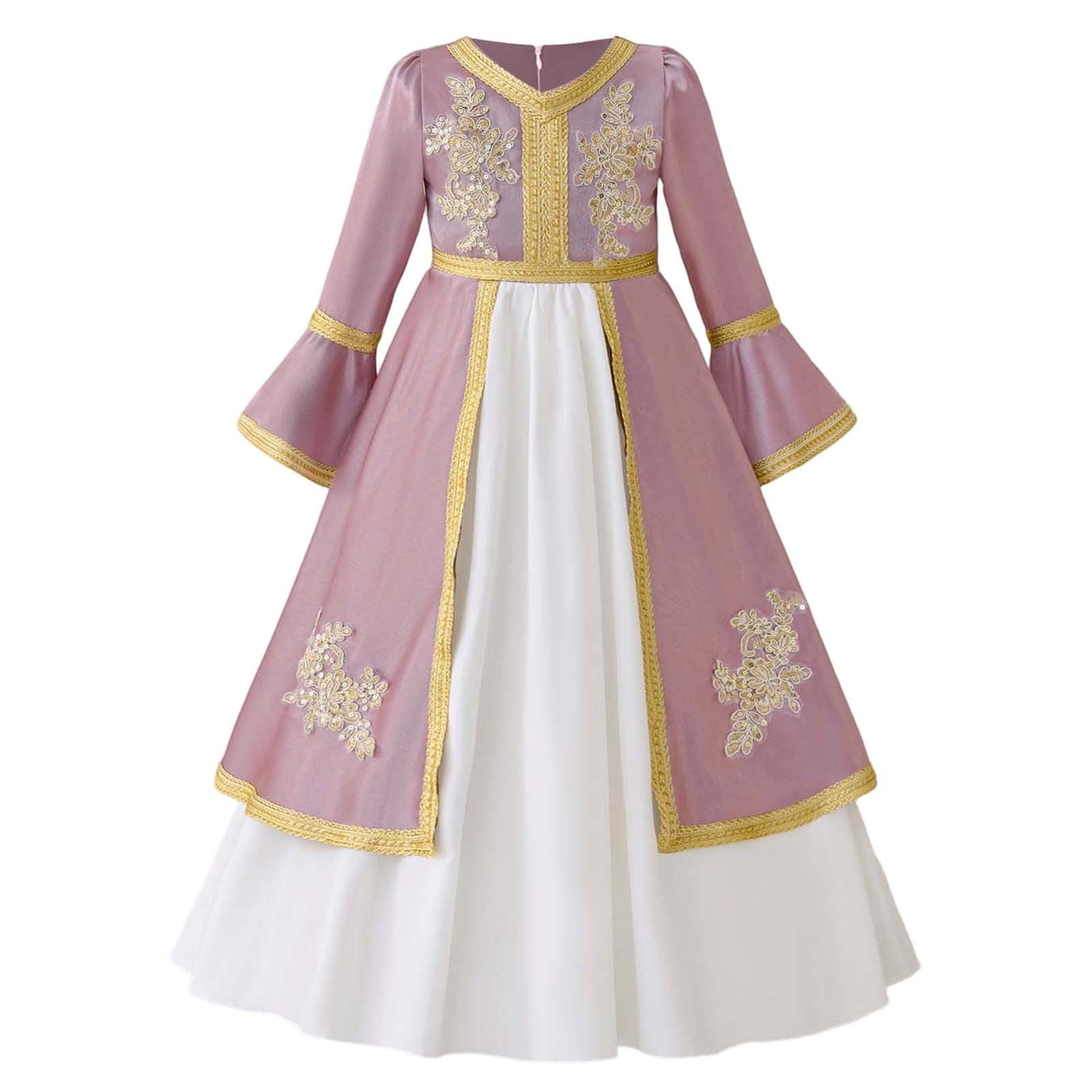 Elegant Embroidered Girls Mal Gown Long Dress Stage Performances ...