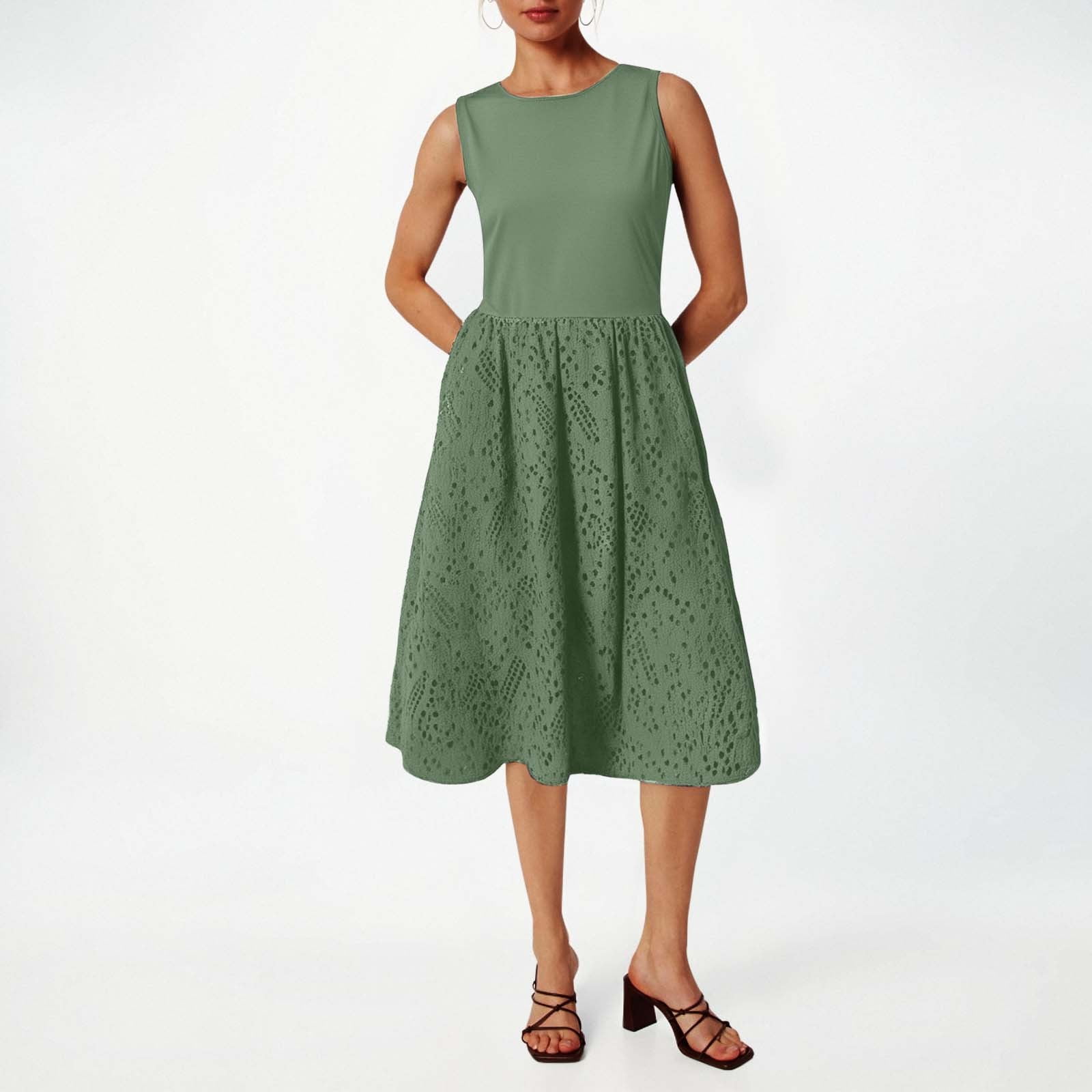 Elegant Embroidered A Line Maxi Dress For Women Water Soluble Casual ...