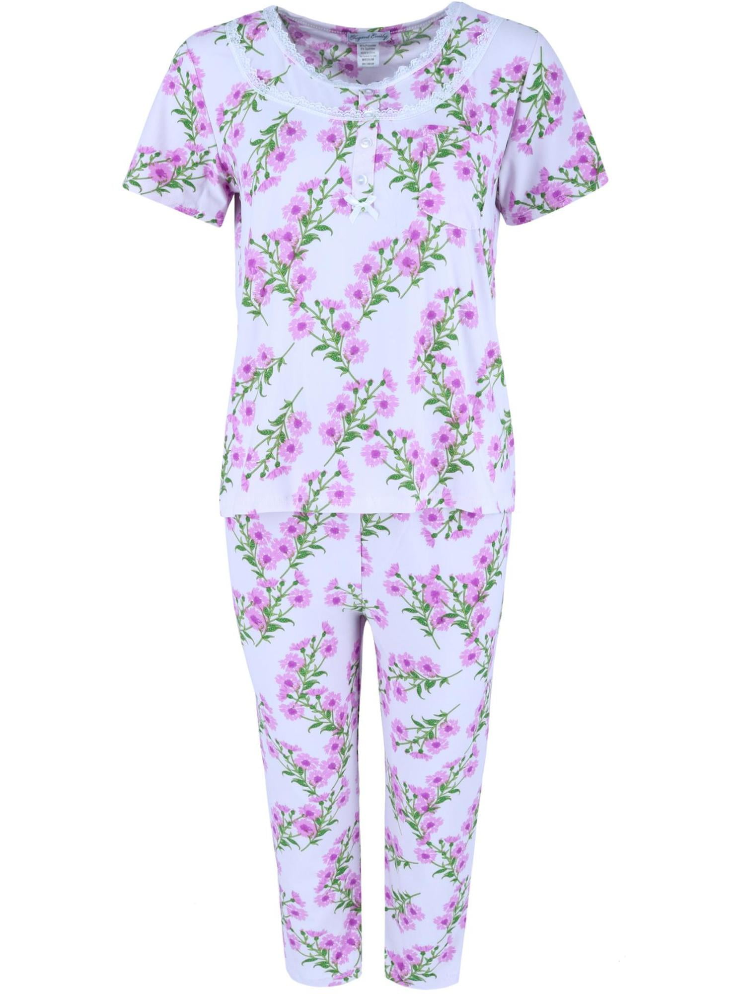 Elegant Emily Floral Capri Sleep Set (Women) - Walmart.com