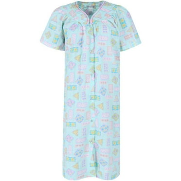 Elegant Emily's Women's Plus Size Long Sleeve Fleece Nightgown-Pink ...