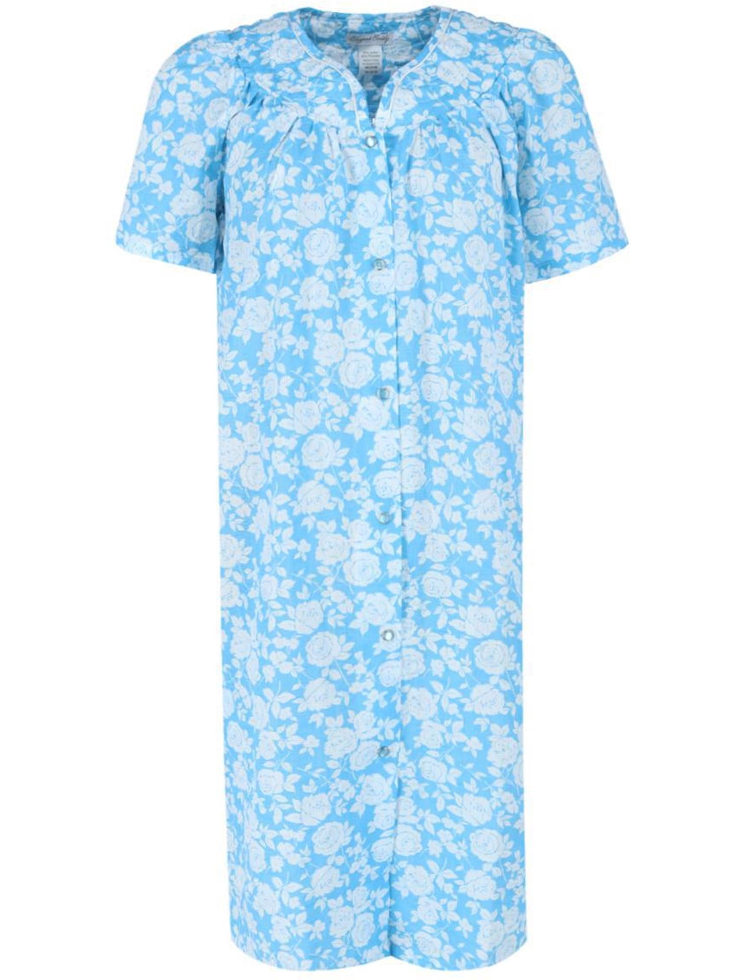 Elegant Emily Floral Snap Front Duster Gown (Women's Plus) - Walmart.com