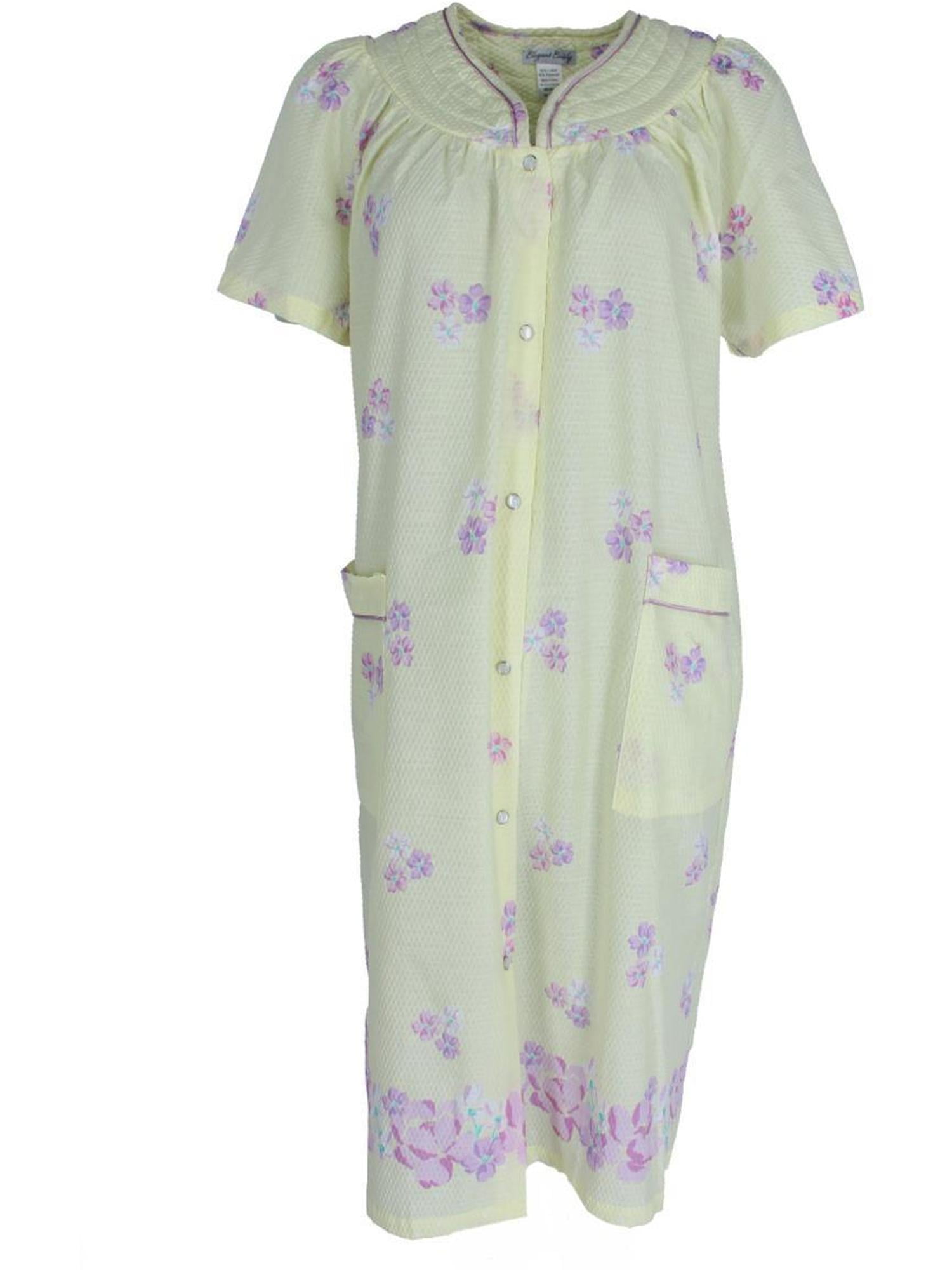Elegant Emily Floral Woven Seersucker Duster Gown (Women) - Walmart.com