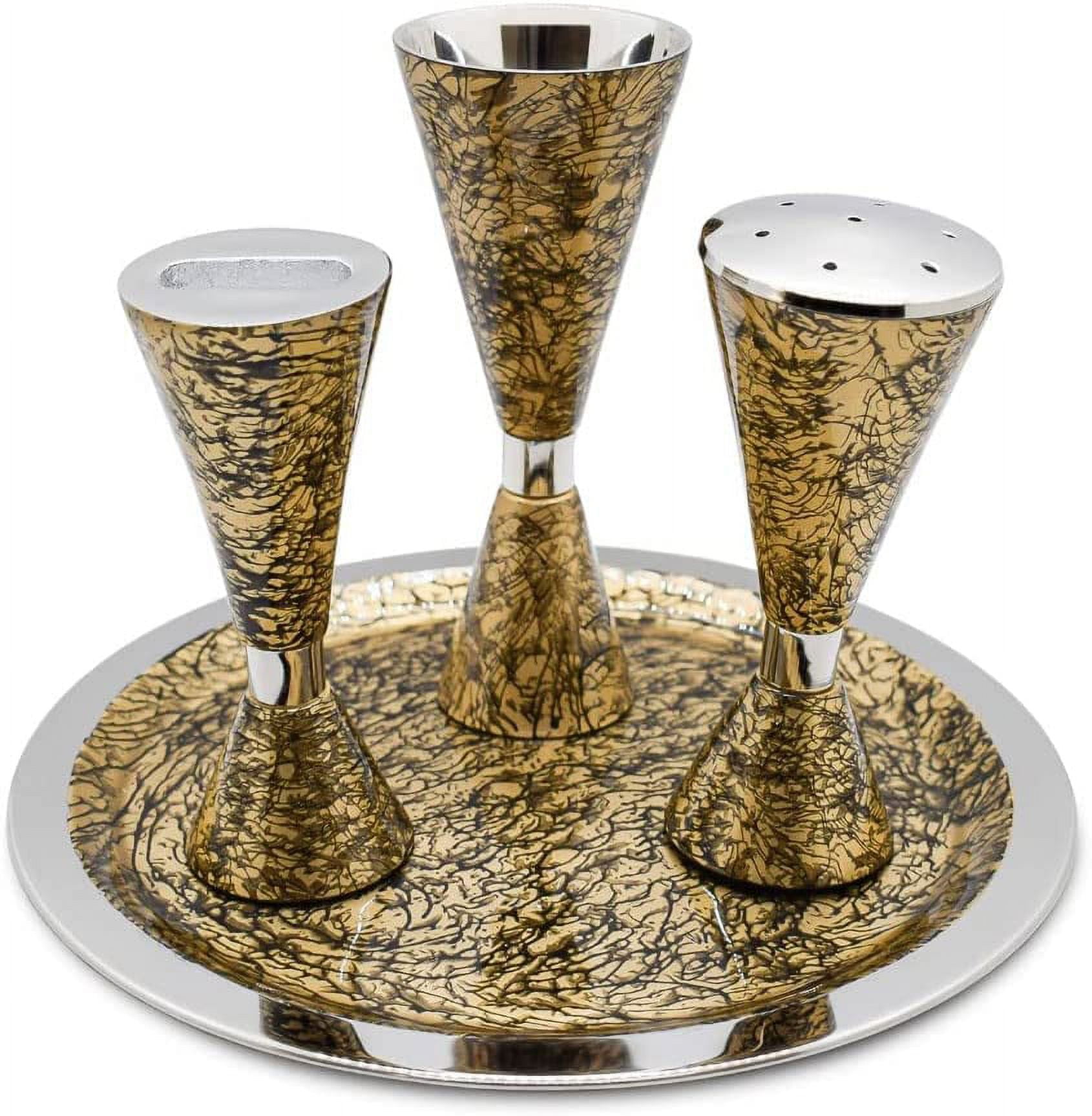 Elegant End of Shabbat Havdalah Set Contemporary Style Nickel Plated ...