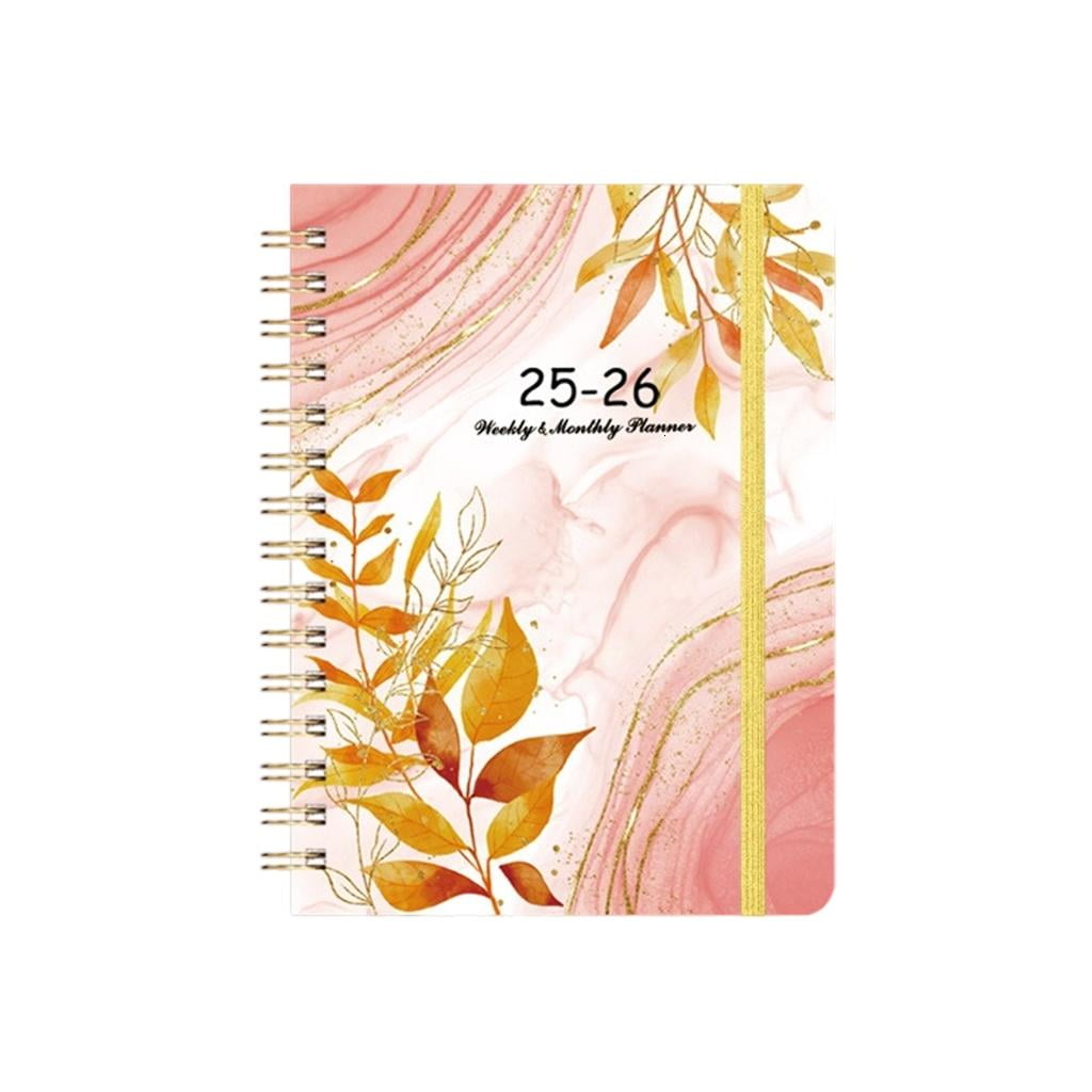 Elegant English Weekly Schedule Journal Spirals Binding Design For ...