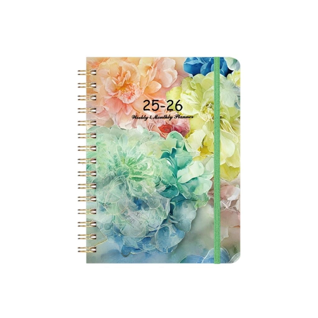 Elegant English Weekly Schedule Journal Spirals Binding Design For ...