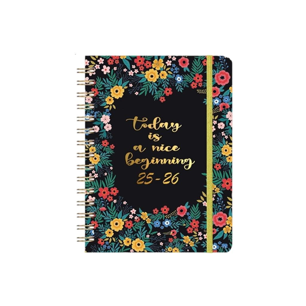 Elegant English Weekly Schedule Journal Spirals Binding Design For ...