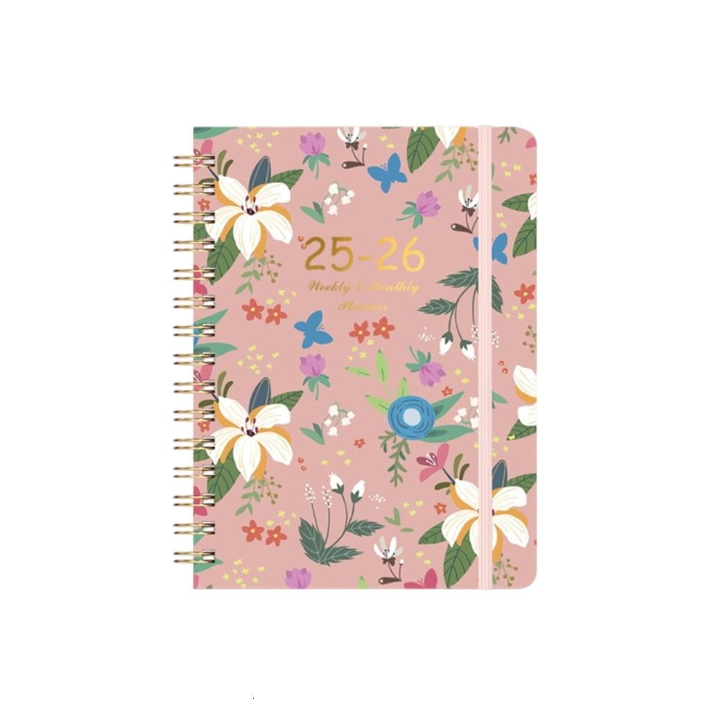 Elegant English Weekly Schedule Journal Spirals Binding Design For ...