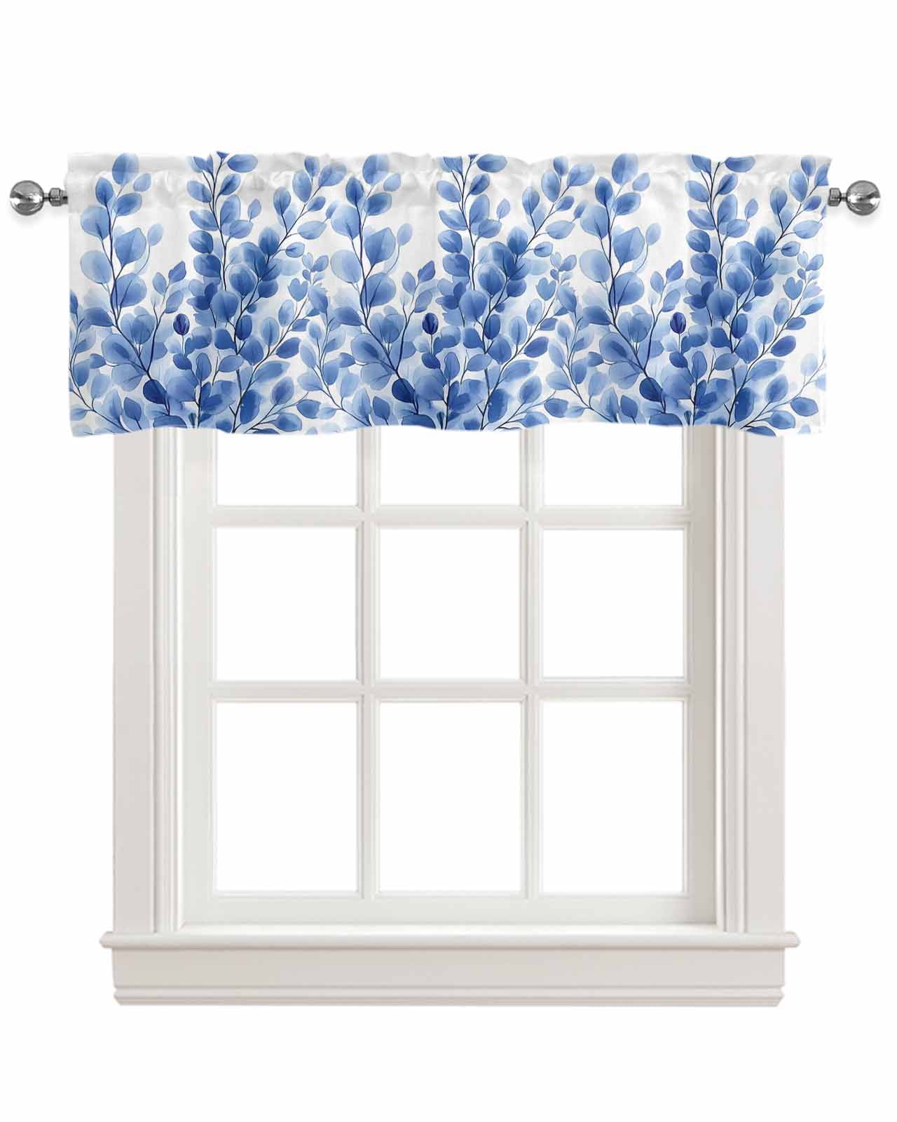Elegant Eucalyptus Kitchen Valances for Windows Farmhouse Linen Window ...