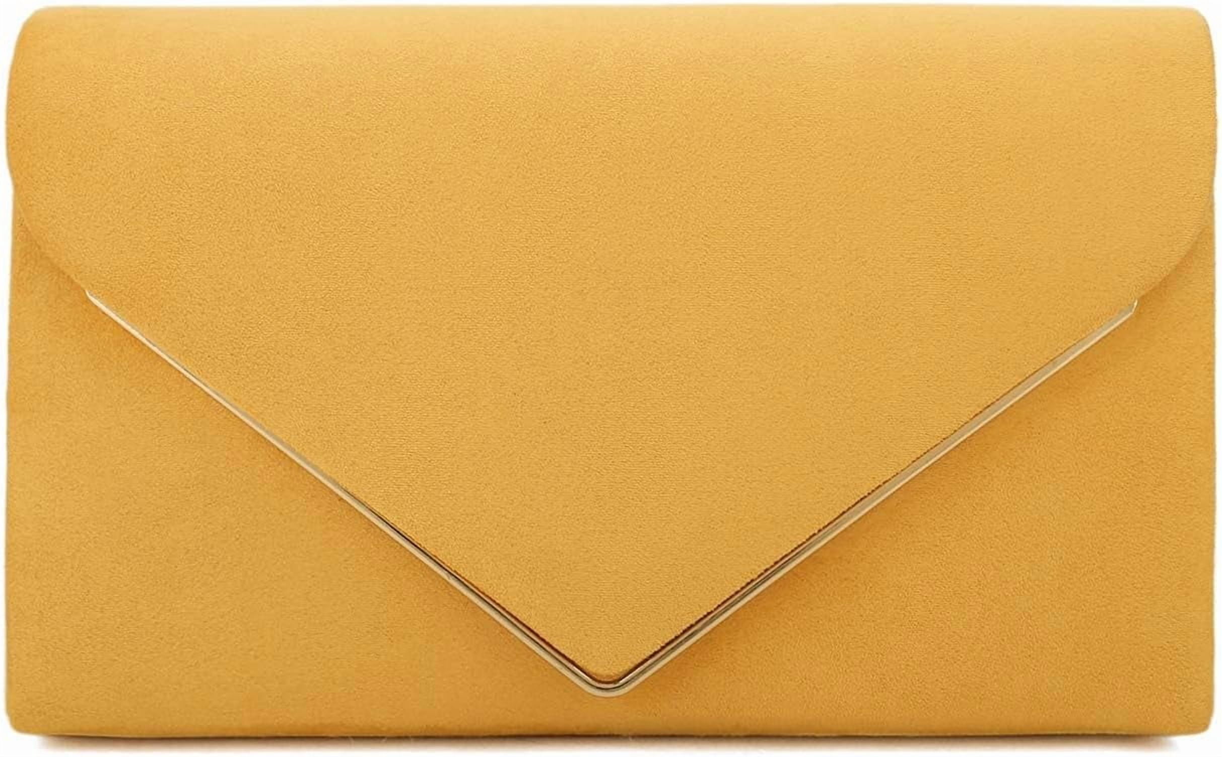 Elegant Evening Handbag,Faux Suede Clutch Bag Elegant Metal Binding ...