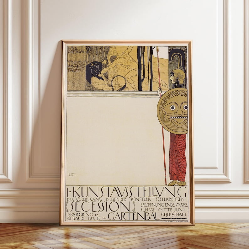 Elegant Expression: Gustav Klimt Vienna Secession Exhibition Poster ...