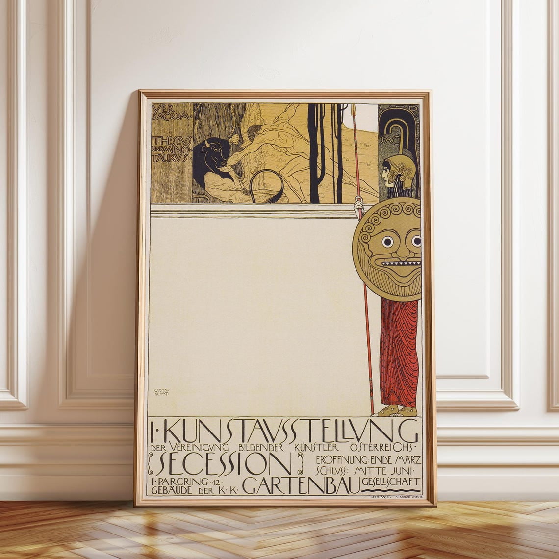 Elegant Expression: Gustav Klimt Vienna Secession Exhibition Poster ...