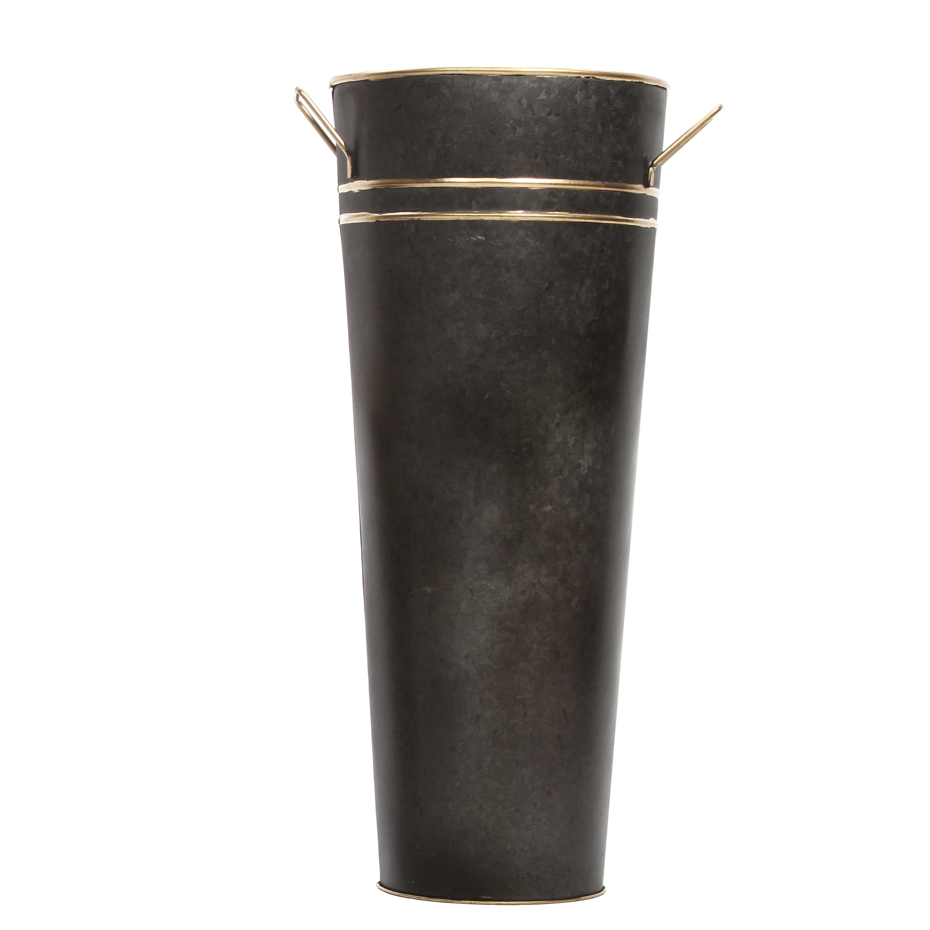 Elegant Expressions by Hosley 15" Tall Black Metal French Bucket with ...