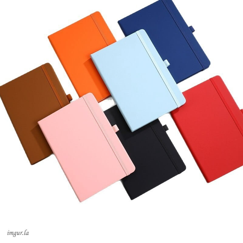 Elegant Faux Leather Hardcover Notebook with Bookmark, Ruled Pages ...