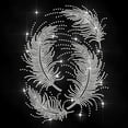 Elegant Feather Rhinestone Iron on Decal Feather Tassel Hotfix Transfer ...
