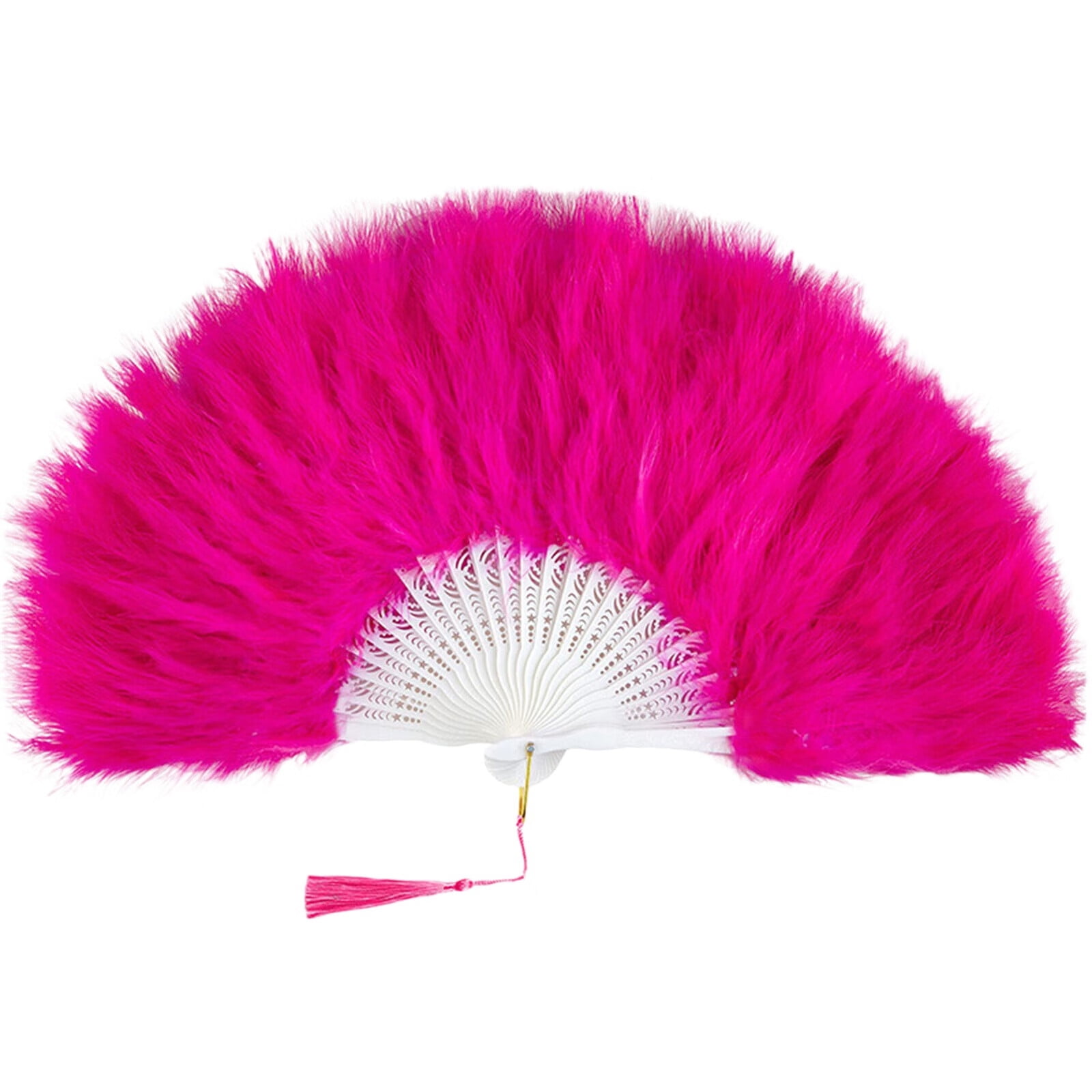Elegant Feathered Fan Folding Design Hand Fan Perfect for Flapper ...