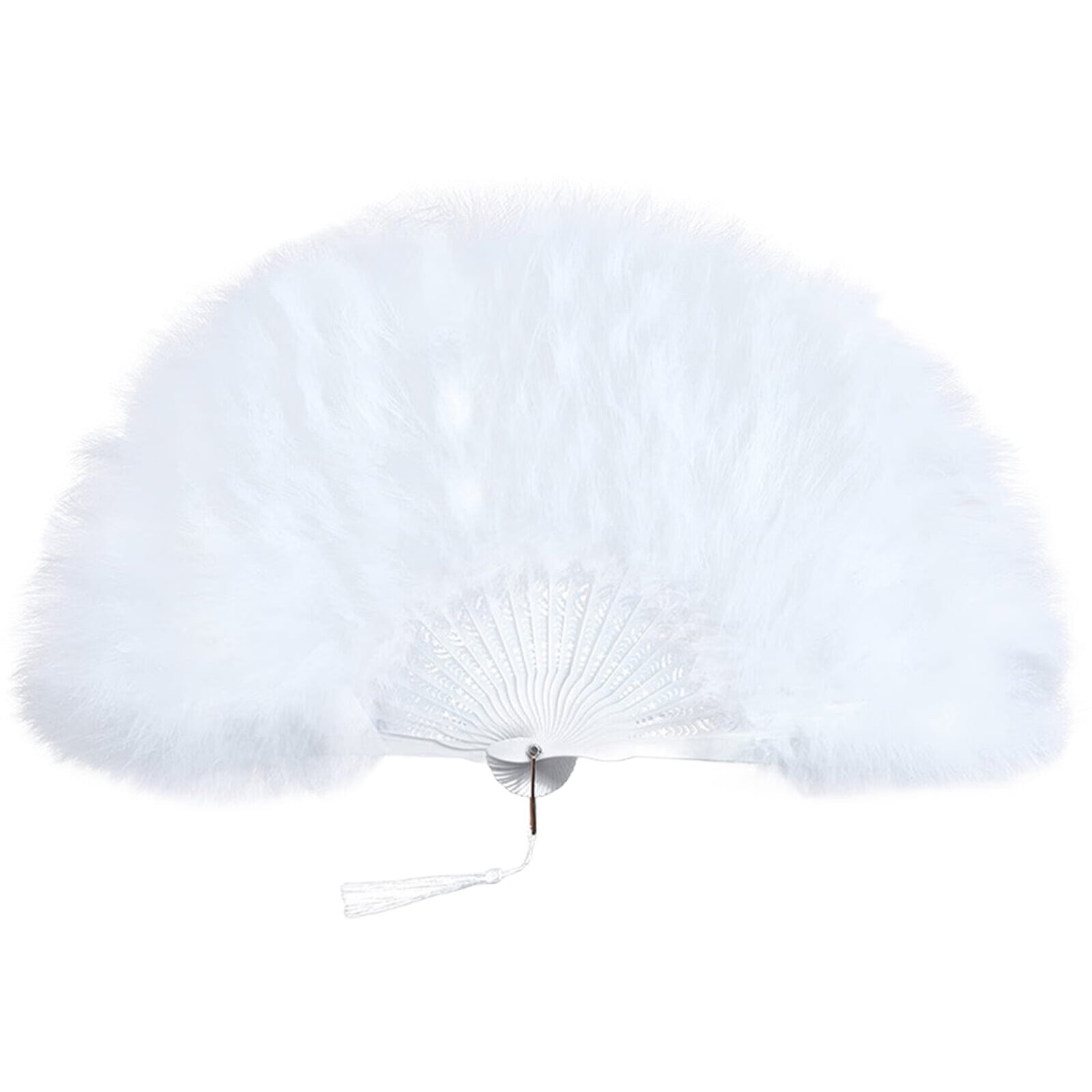 Elegant Feathered Fan Folding Design Hand Fan Perfect for Flapper ...