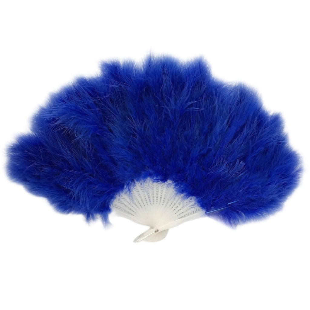 Elegant Feathered Fan Folding Design Hand Fan Perfect for Flapper ...