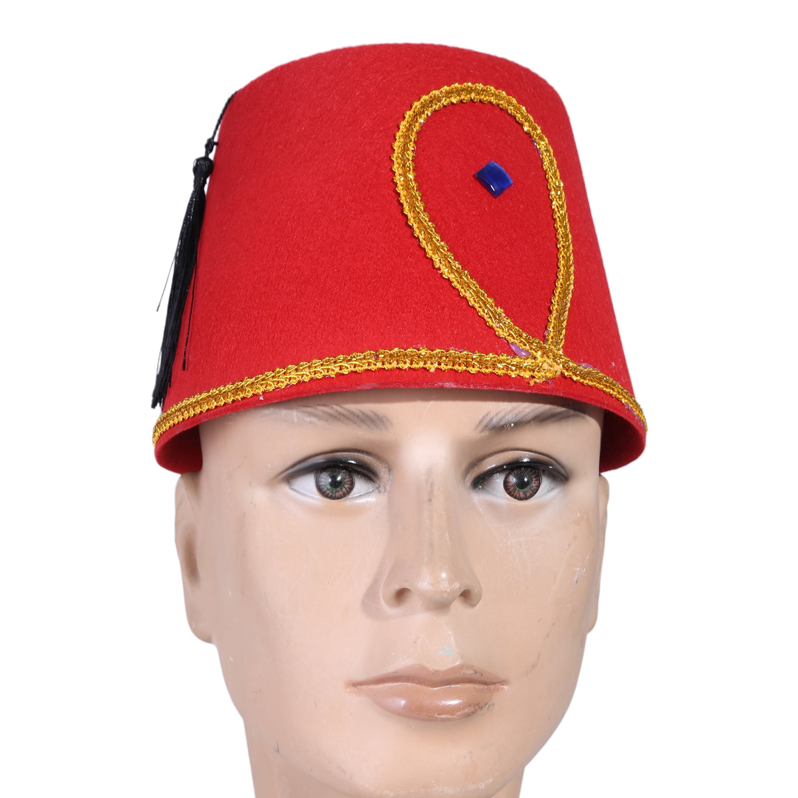 Elegant Fez Hat Turkish Hat Stylish Moroccan Headwear with Decorative ...