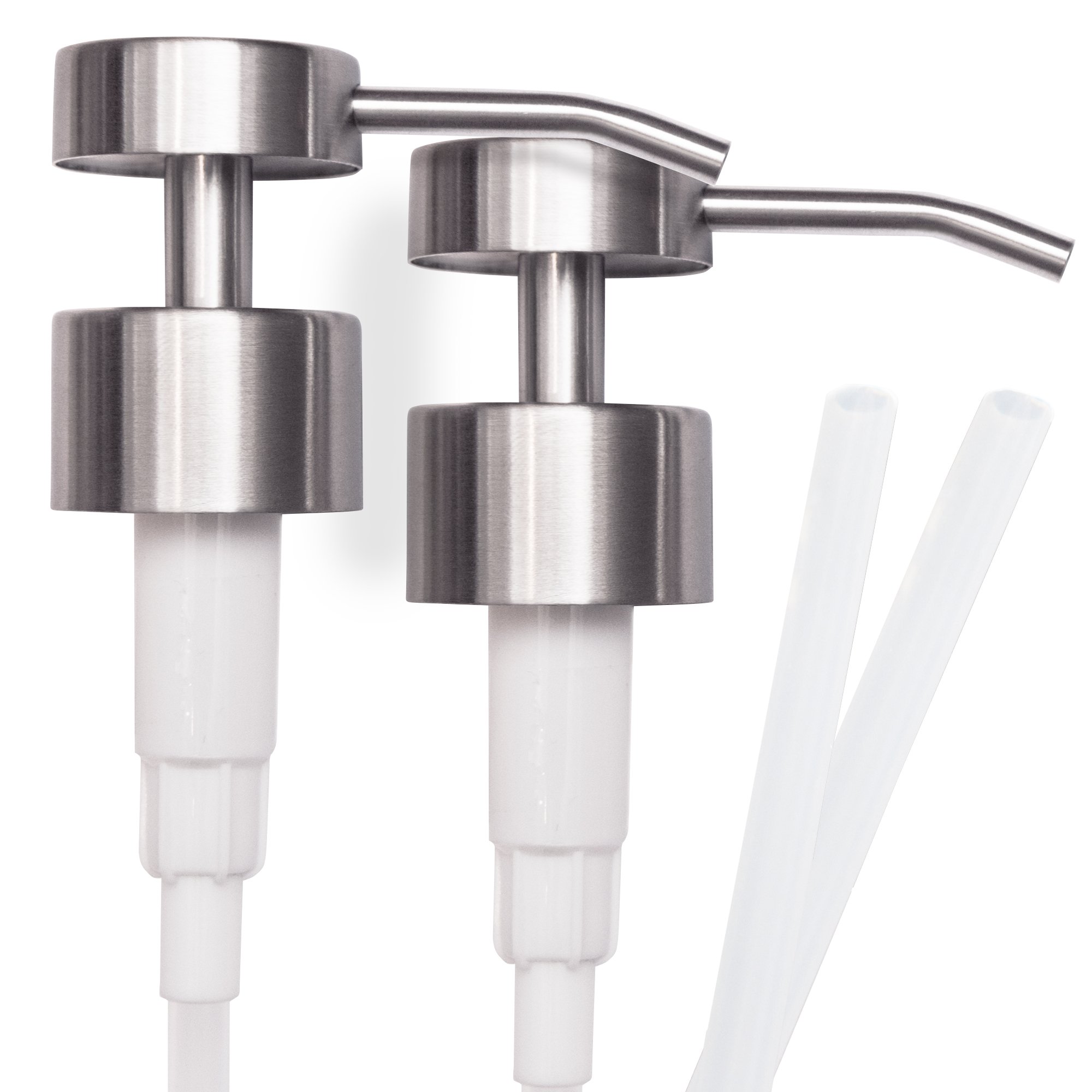 Elegant Flat Top Stainless Steel Soap and Lotion Dispenser Pumps ...