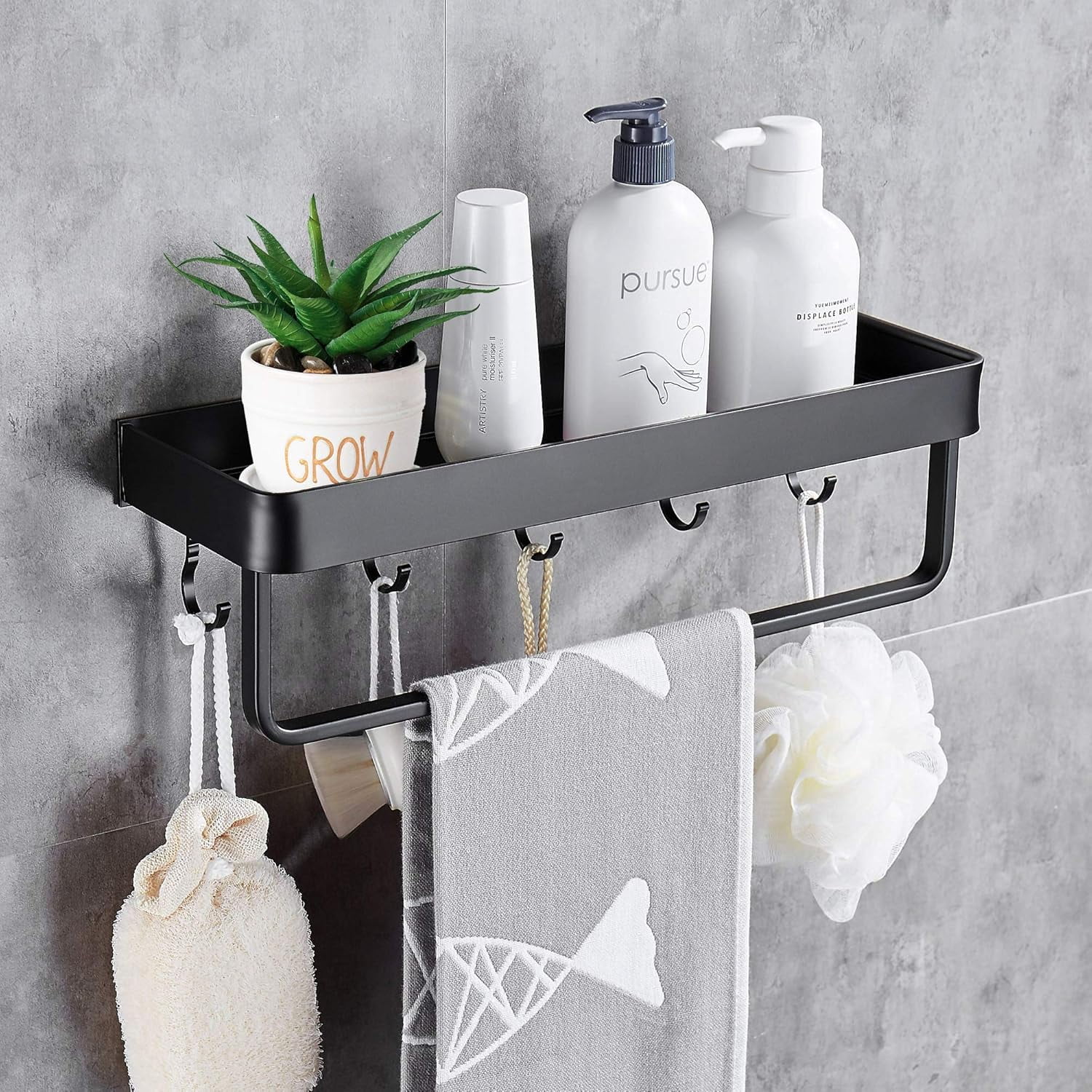 Elegant Floating Bathroom Shelves With Clear Tempered Glass, Multi ...