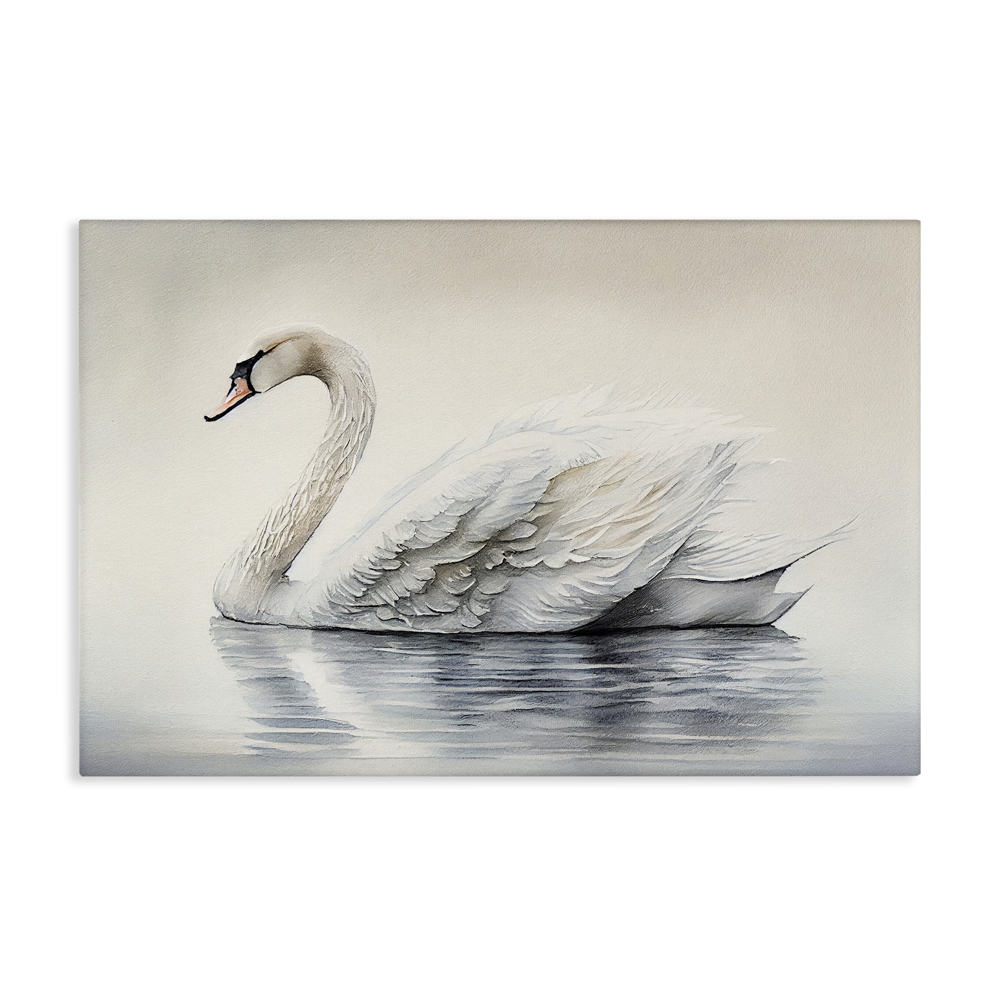 Elegant Floating Swan Canvas Wall Art, design by Sasha - Walmart.com