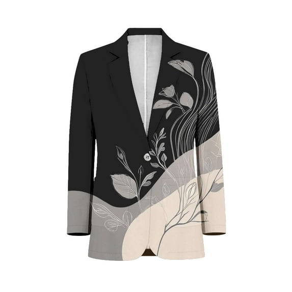 Elegant Floral Abstract Design Men's Suit Blazer Casual Party Wear Slim ...