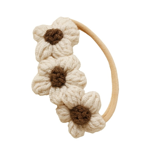 Elegant Floral Baby Headband Soft Knitting Newborns Hairband Flower ...