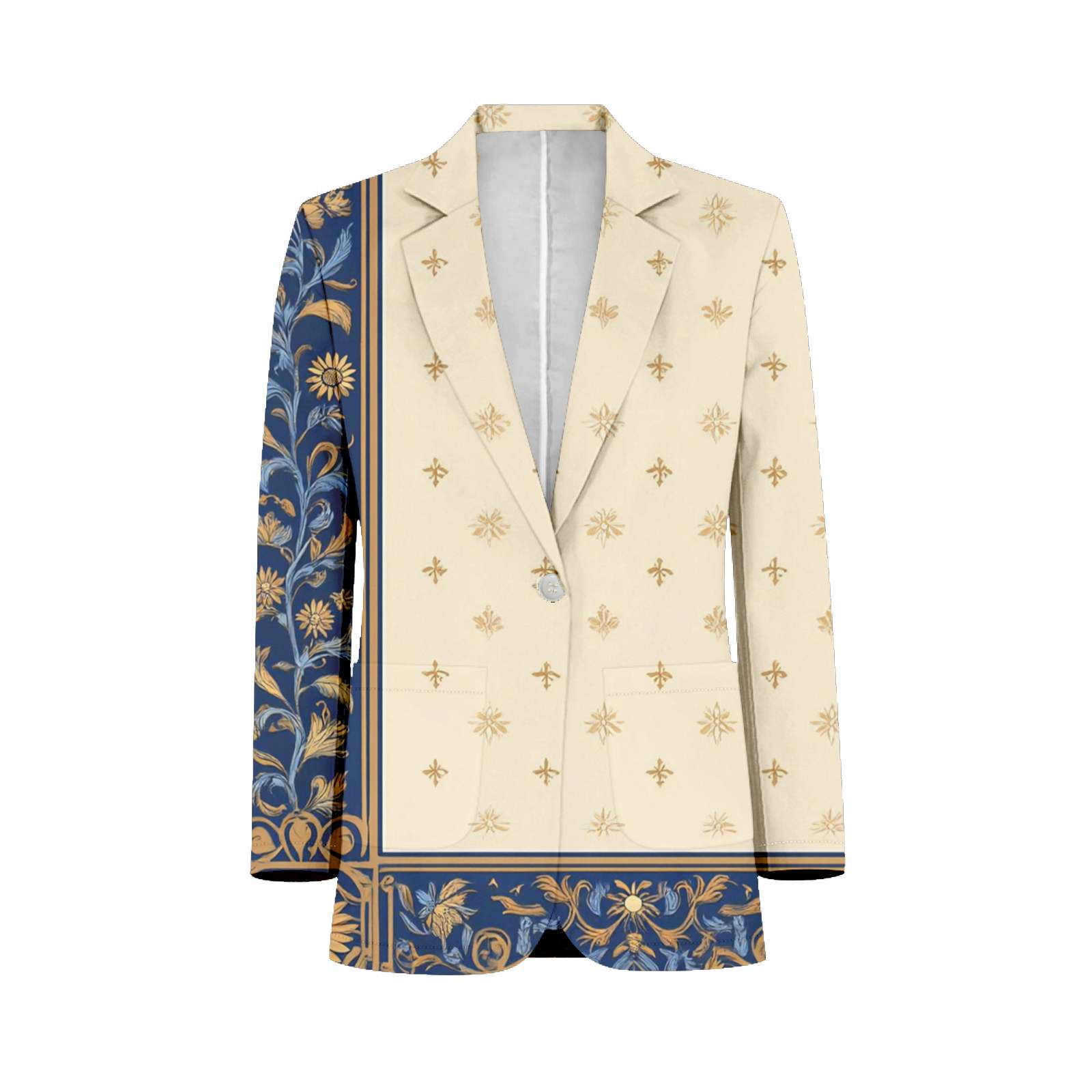 Elegant Floral Border Design Mens Suits Shawl Collar Slim Fit Suit Mens ...