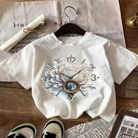 Elegant Floral Clock With Moon Phase All Sean 83 - Walmart.com