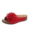 Elegant Floral On Sandals With Comfortable Footbed And Open Toe Design ...