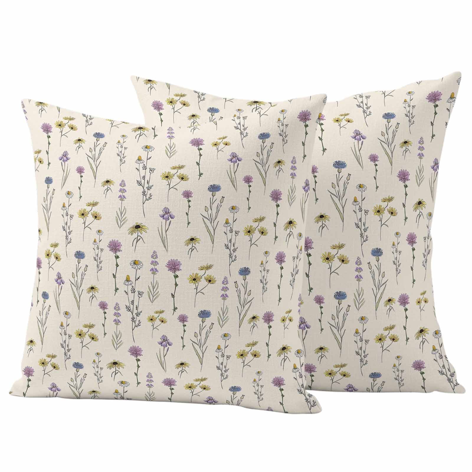 Elegant Floral Outdoor Pillow Covers 18"x18" Set of 2,Waterproof Throw ...