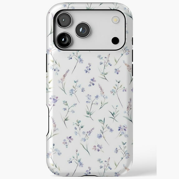 Elegant Floral Pattern Lavender Art iPhone Case 17 through 11 Pro Max ...