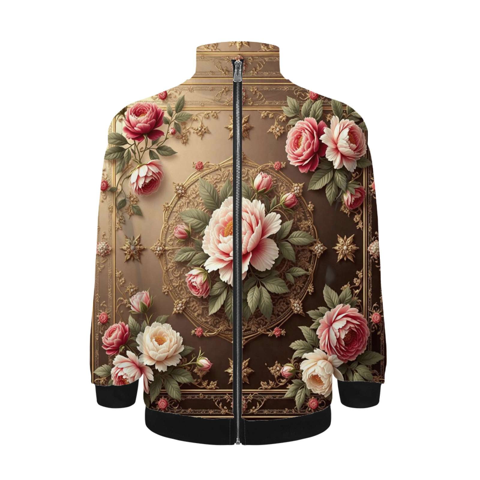 Elegant Floral Print Pattern Jacket Men's Street Cool Long Sleeves Coat ...