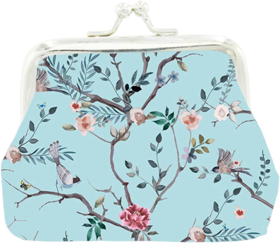Elegant Floral Snap Wallet, Reversible Compact Purse for Women And ...