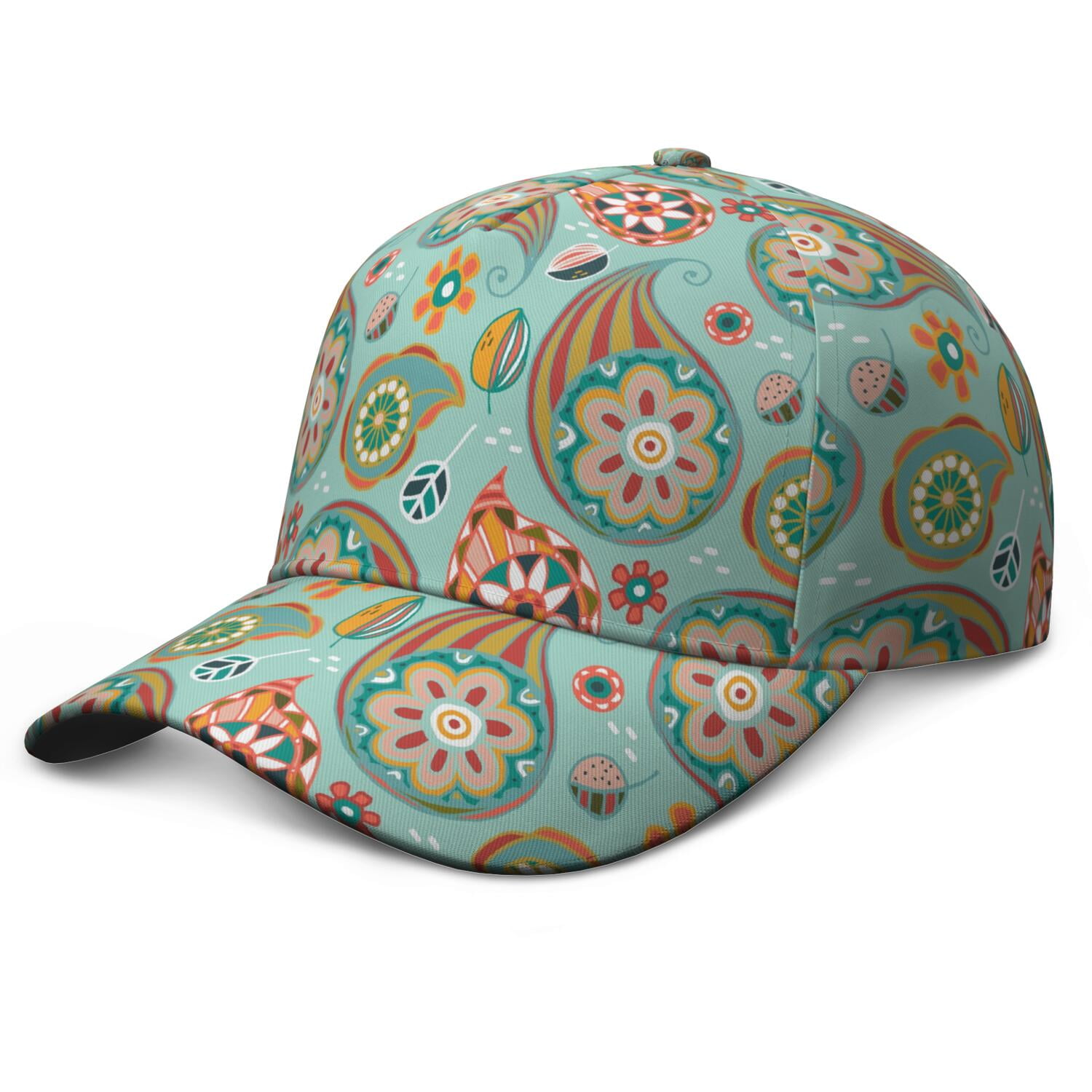 Elegant Floral Snapback Hat - Classic Structured 6-Panel Design with ...