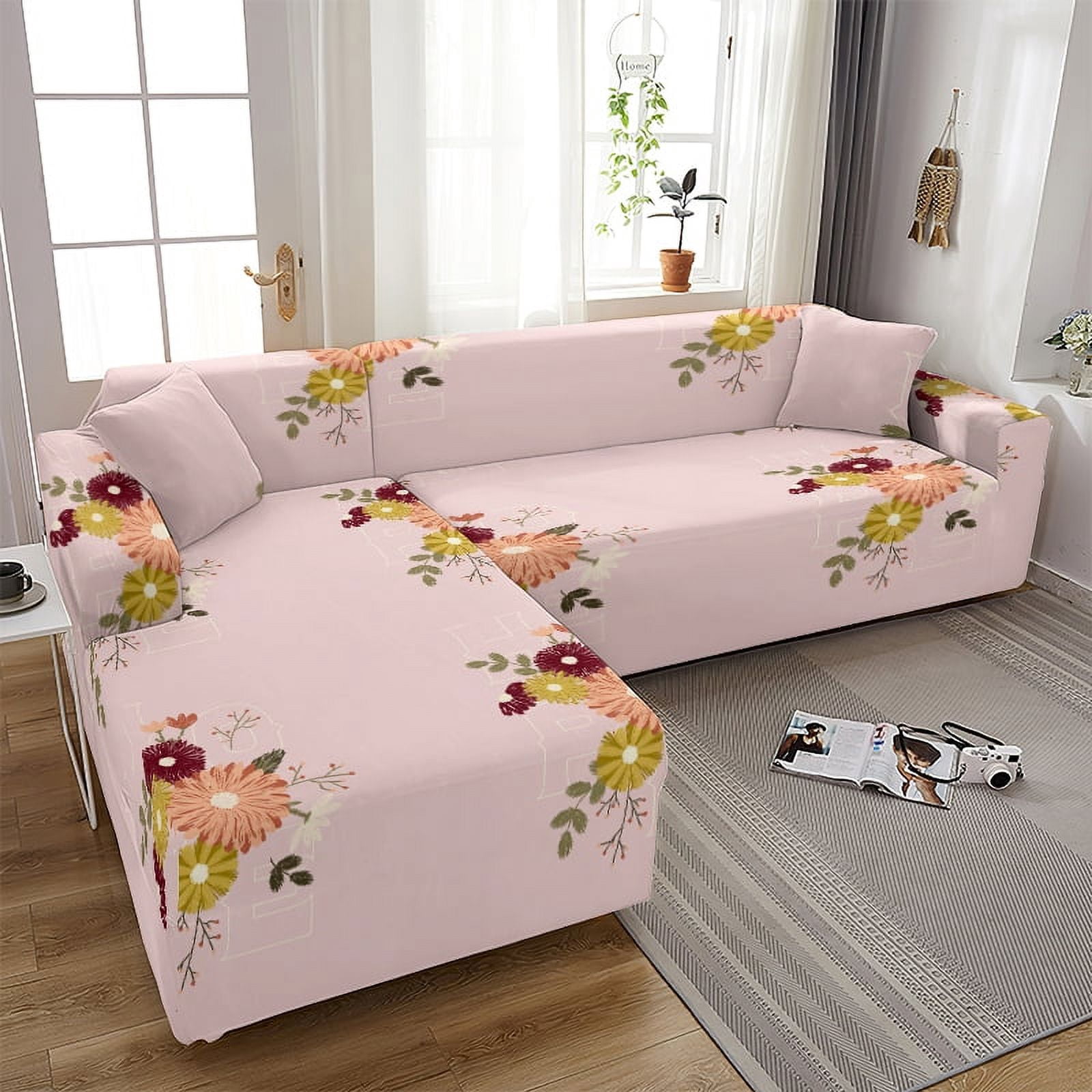 Elegant Floral Sofa Covers for Living Room Modern Elastic Sofa Cover ...