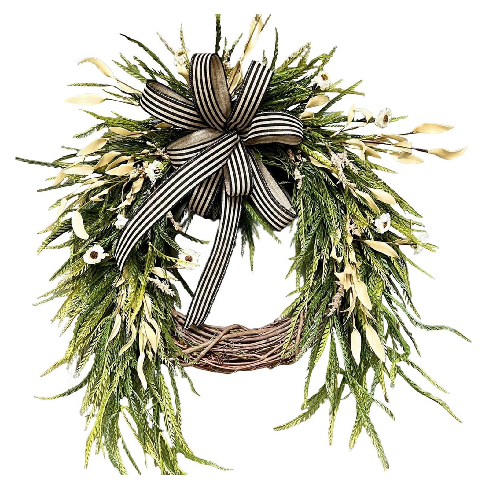 Elegant Floral Vine Wreath for Year Round Front Door Spring Summer ...