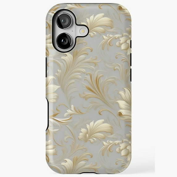 Elegant Floral in Gold Botanical Art Compatible Phone Case for iPhone ...
